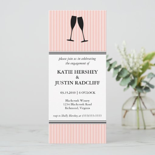 Champagne Toast Engagement Party Invitation | Zazzle