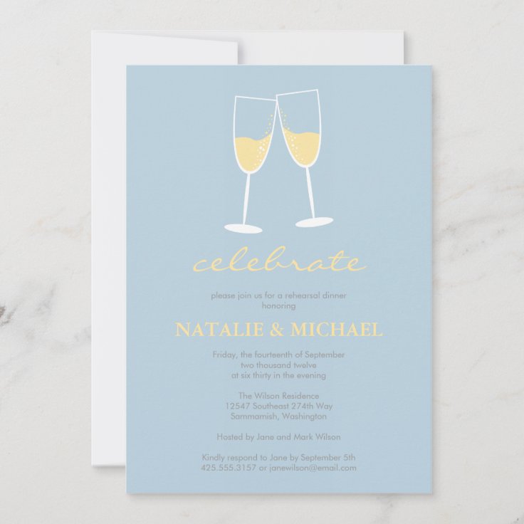 Champagne Toast Invitation | Zazzle