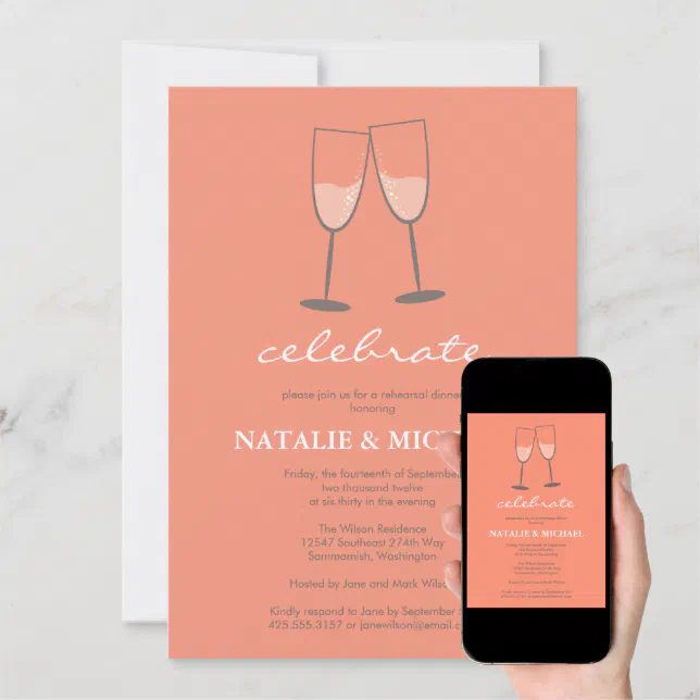 Champagne Toast Invitation | Zazzle