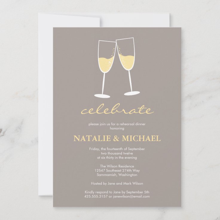 Champagne Toast Invitation | Zazzle