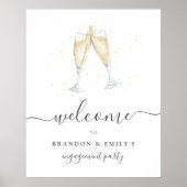 Champagne Toast Personalized Event Welcome Sign | Zazzle