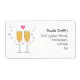 Champagne Toast Return Address Labels | Zazzle