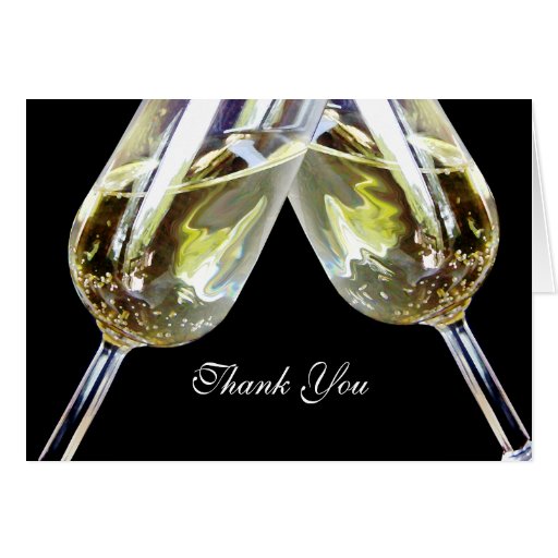 Champagne Toast/ Thank You Card | Zazzle