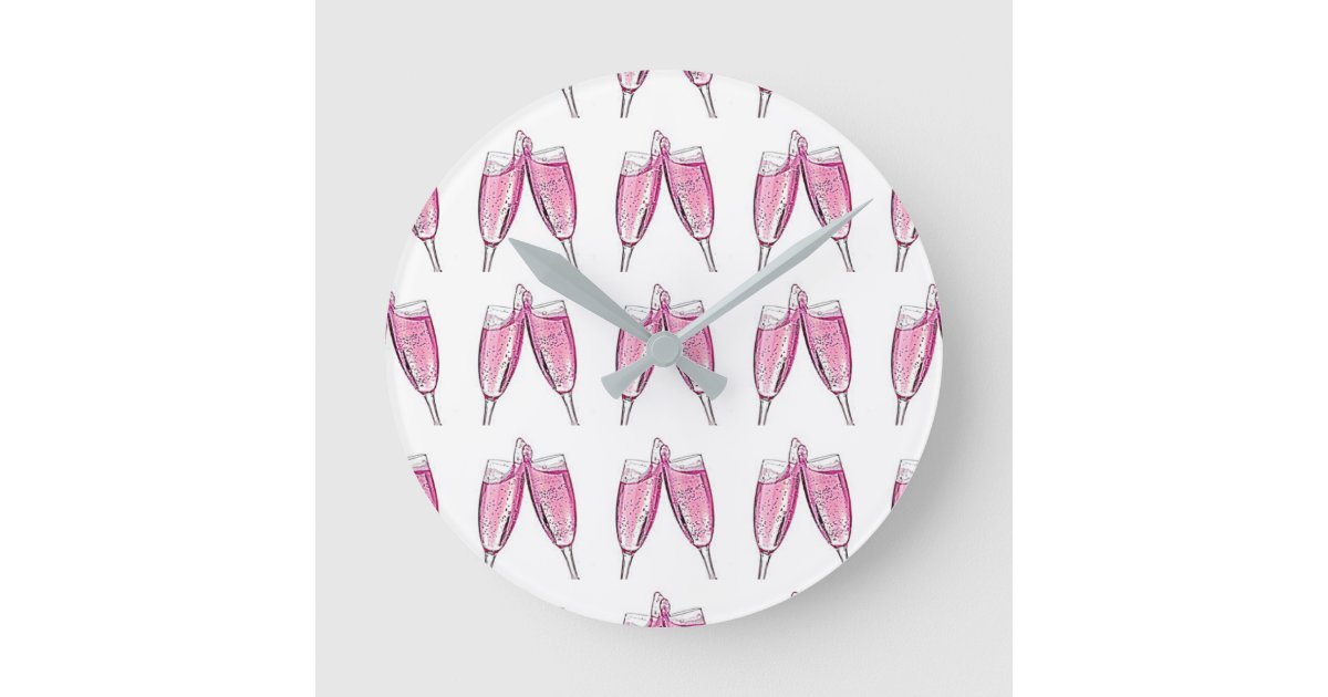 **CHAMPAGNE TOAST TO YOU** CLOCK | Zazzle