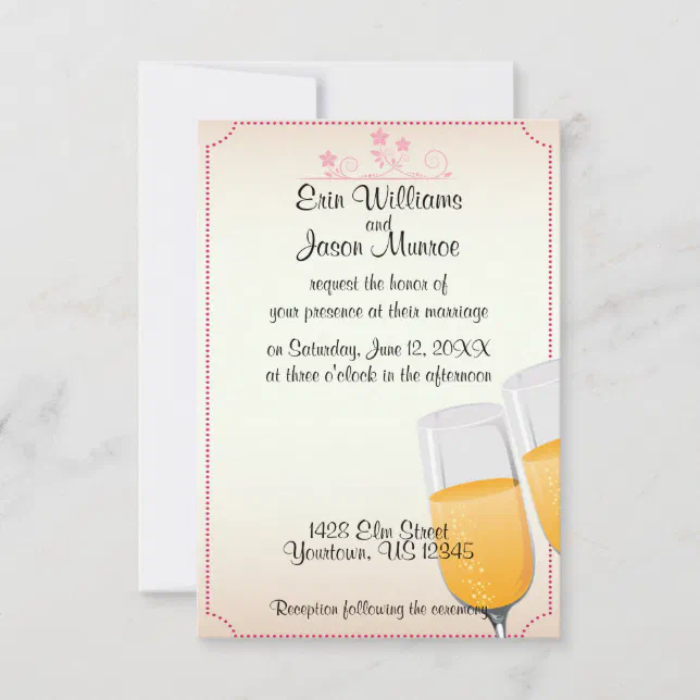Champagne Toast Wedding Invitation | Zazzle