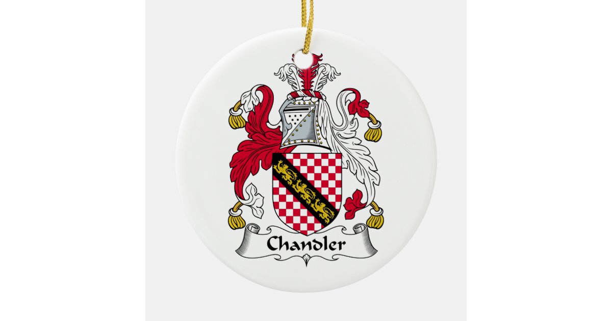 Chandler Family Crest Ceramic Ornament | Zazzle