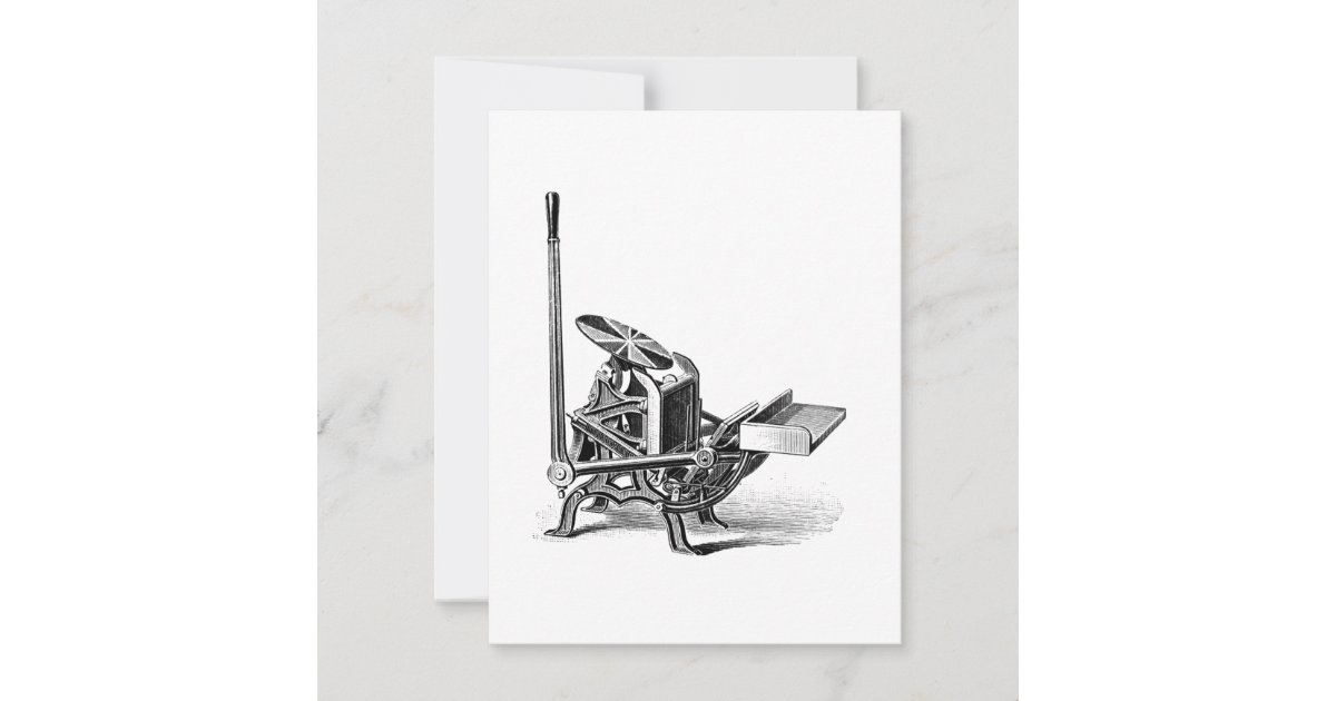 Chandler & Price Pilot letterpress greeting card | Zazzle