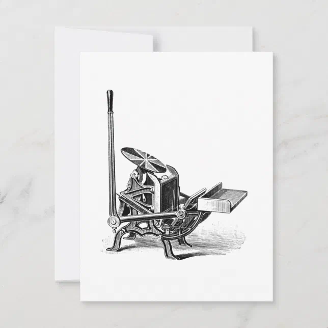 Chandler & Price Pilot letterpress greeting card | Zazzle