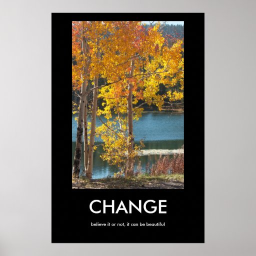 CHANGE Demotivational Poster | Zazzle