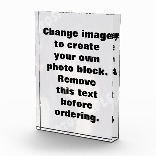 Change image and make your own personalized photo block | Zazzle