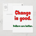 Change is Good Postcard | Zazzle