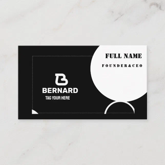 Change Name logo design & branding your business Business Card | Zazzle