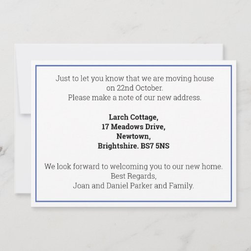 Change of Address Announcement Card. | Zazzle