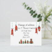 Change of address christmas postcard | Zazzle