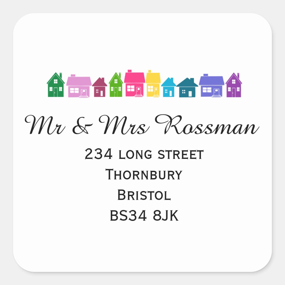 Change of address label sticker | Zazzle