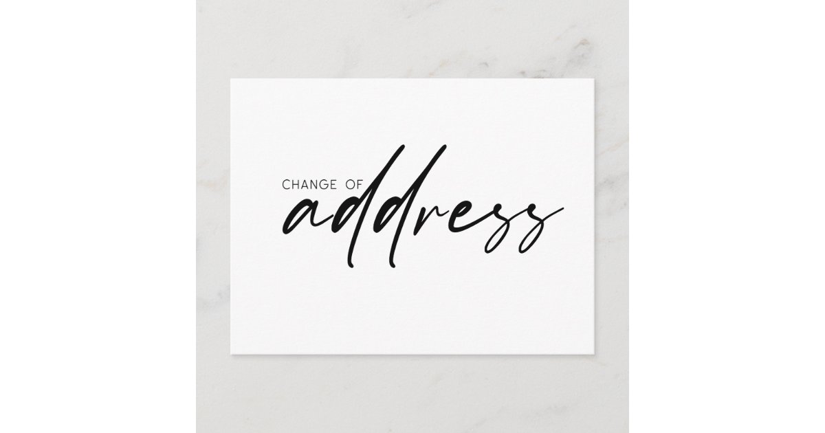 Change Of Address Modern Handwritten Script Postcard | Zazzle