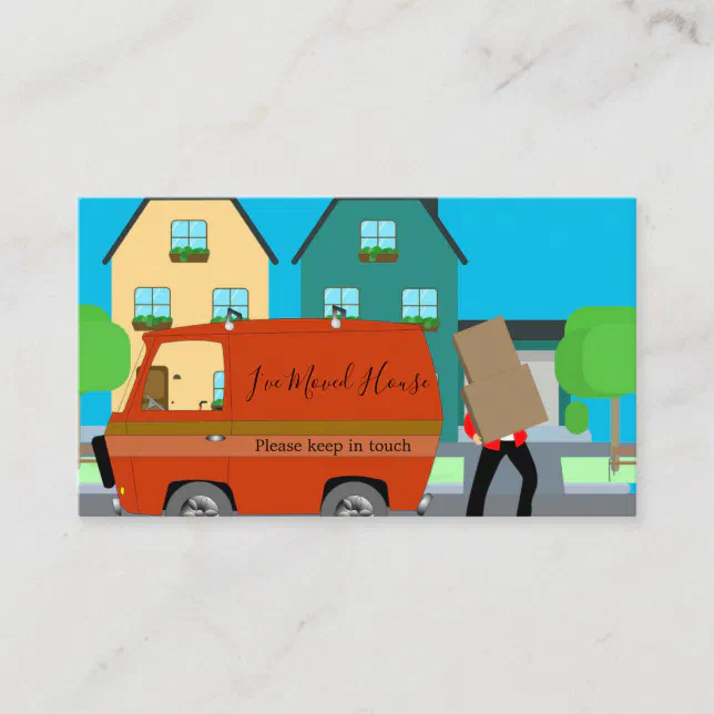 Change of Address Single Moving Home Business Card | Zazzle