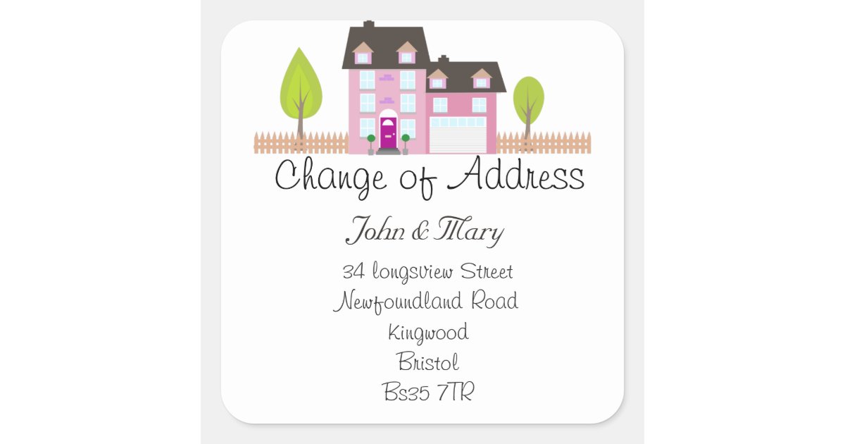 Change of Address sticker | Zazzle