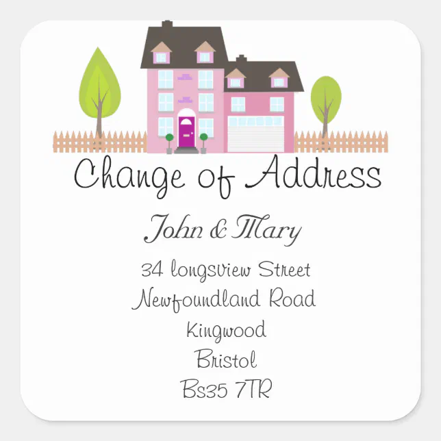 Change of Address sticker | Zazzle