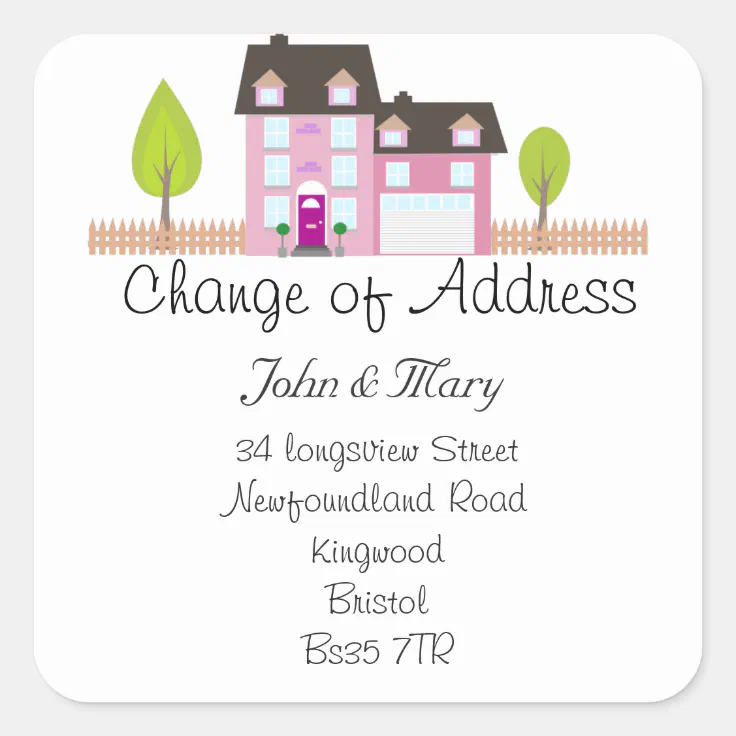 Change of Address sticker | Zazzle