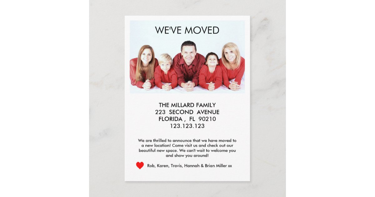 Change of address we have moved announcement postcard | Zazzle