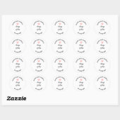 change of date classic round sticker | Zazzle