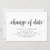 Change of date, Wedding Change the date Invitation | Zazzle