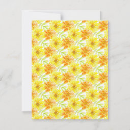 Change of wedding plan yellow marigold cancel invitation | Zazzle