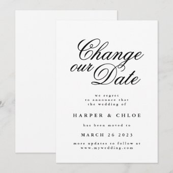 Change our Date Save The Date | Zazzle