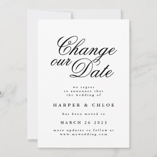 Change our Date Save The Date | Zazzle