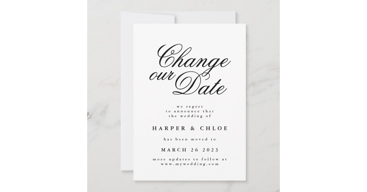 Change our Date Save The Date | Zazzle