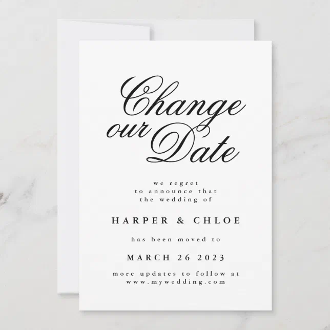 Change our Date Save The Date | Zazzle