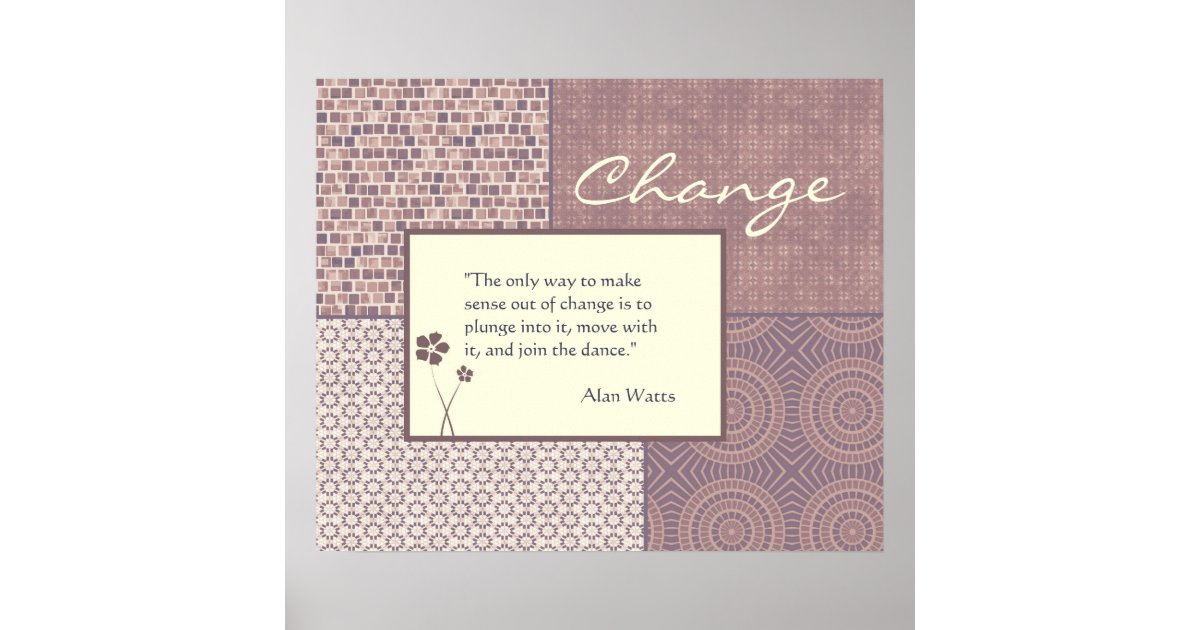 Change Quote Poster Customizable | Zazzle