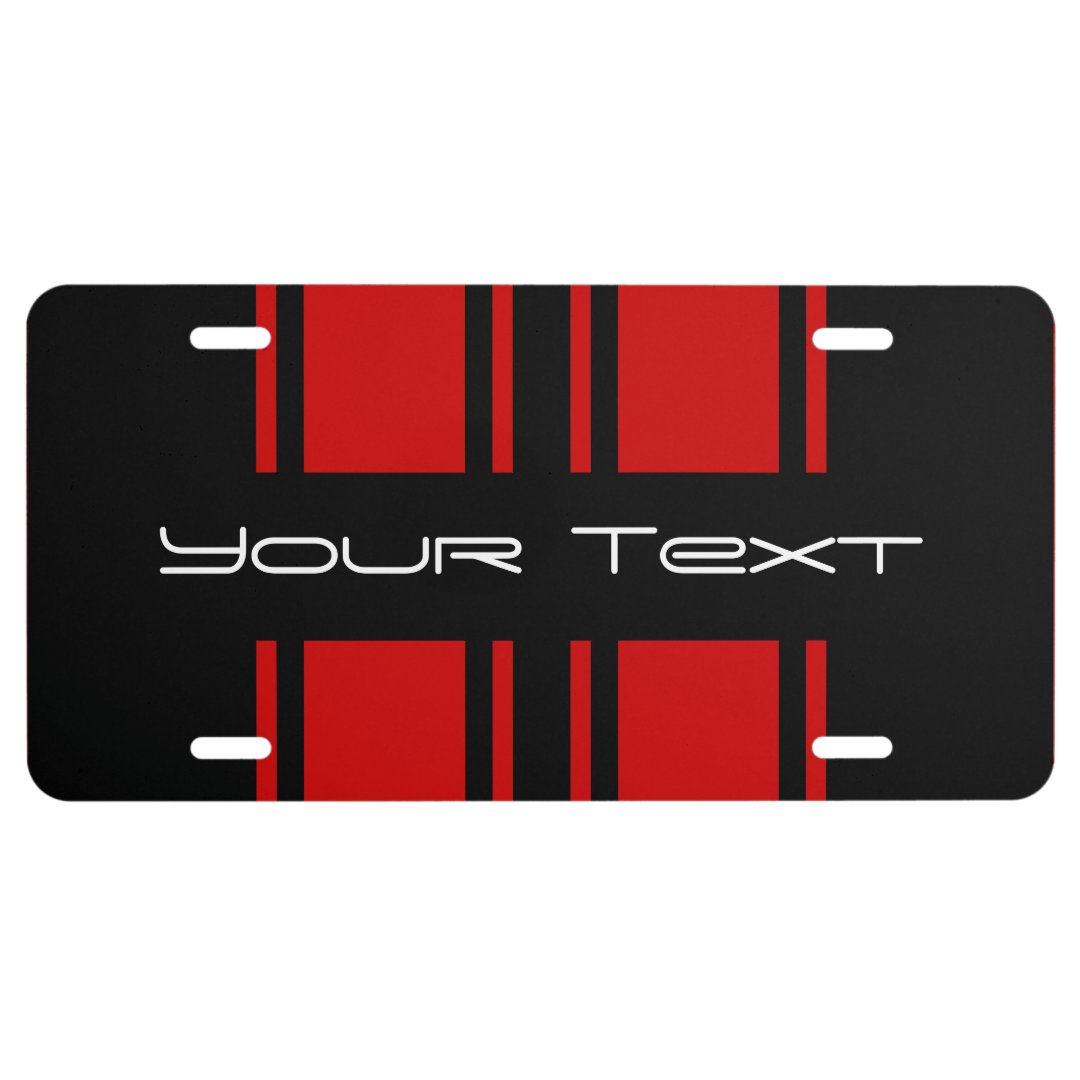 Change Stripe Color To Match Car - Use "Customize" License Plate | Zazzle