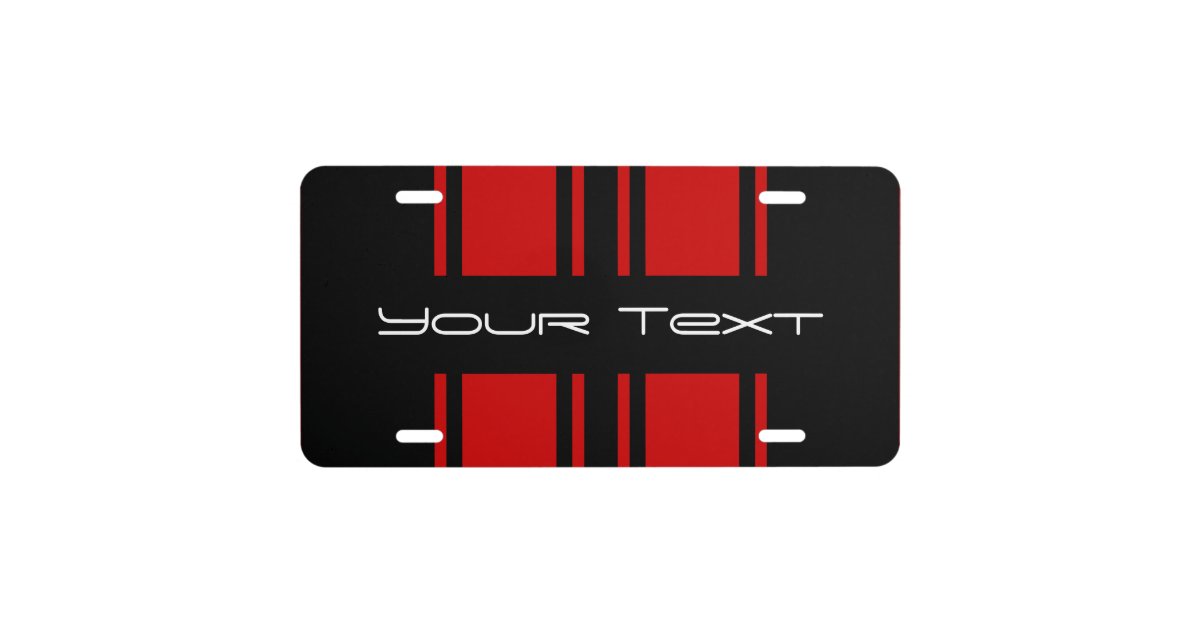 Change Stripe Color To Match Car - Use "Customize" License Plate | Zazzle