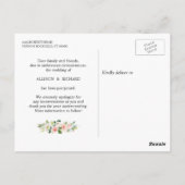 Change the Date Elegant Blush Pink Floral Photo Postcard | Zazzle