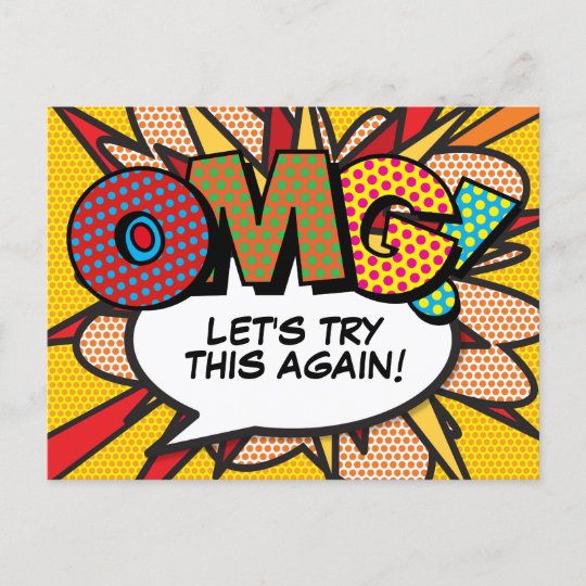 Change the Date New Plan Modern Fun Comic Announcement Postcard | Zazzle