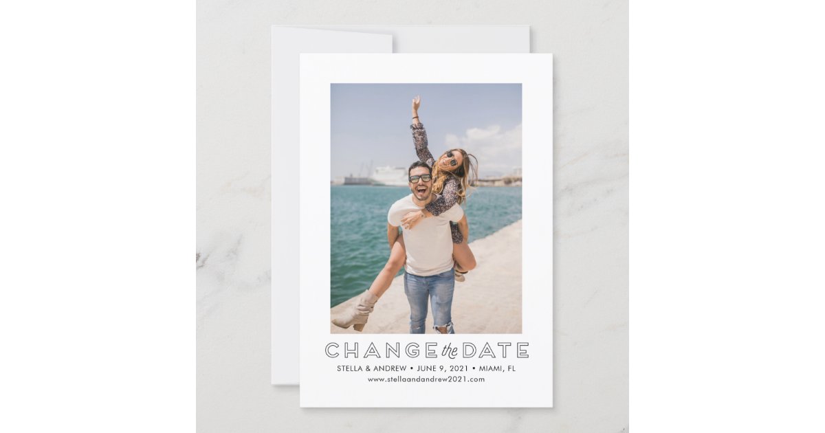 Change the Date Photo Card | Zazzle