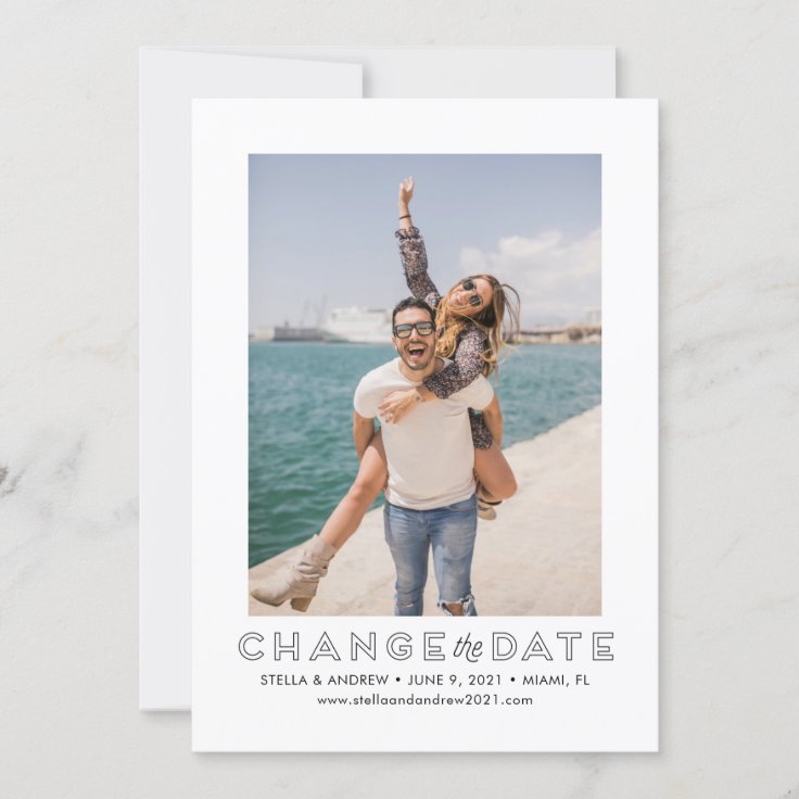 Change the Date Photo Card | Zazzle