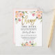Change The Date Pink Floral Gold Script Postcard | Zazzle