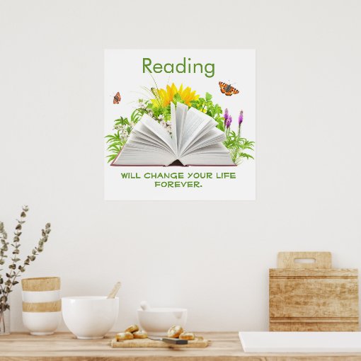 Change Your Life with Reading Poster | Zazzle