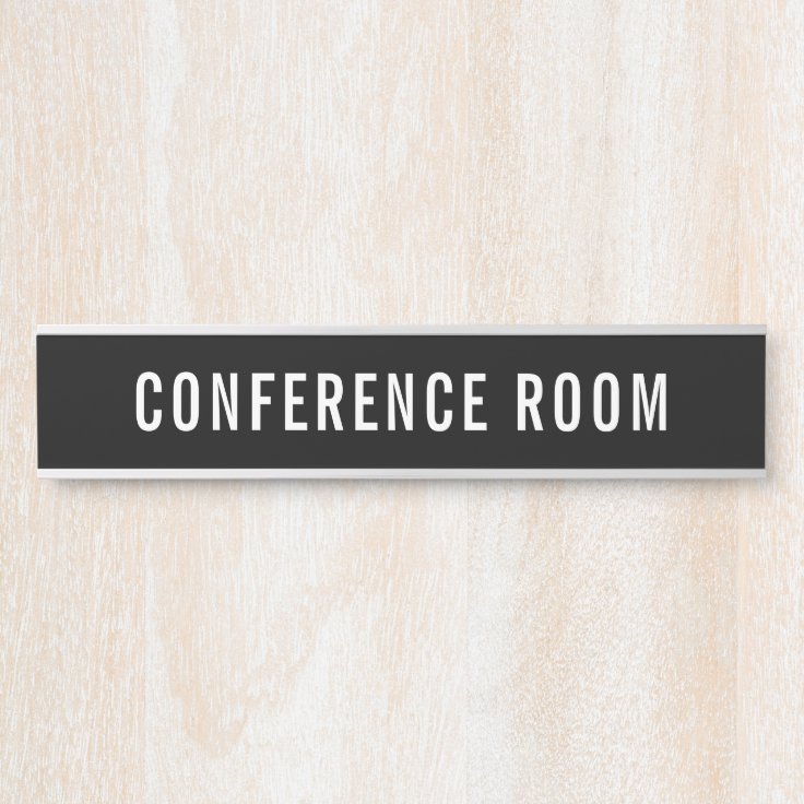 Changeable Conference Room Sign Office Door Metal | Zazzle