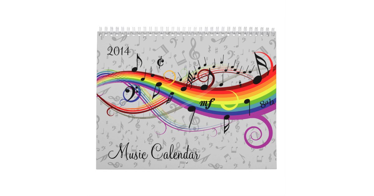 Changeable Year Music Calendar | Zazzle