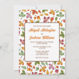Changing Leaves Fall Wedding Invitation | Zazzle