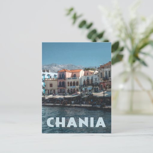 Chania Harbor, Crete Greece Postcard | Zazzle