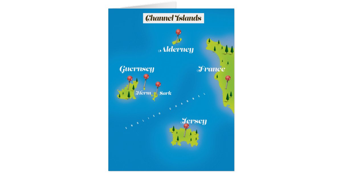 Channel Islands Map poster. | Zazzle