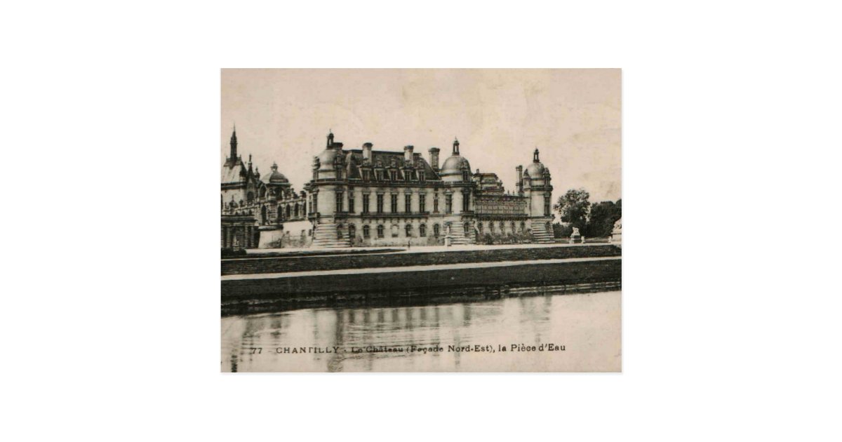 Chantilly chateau Castle Replica 1925 Postcard | Zazzle.com