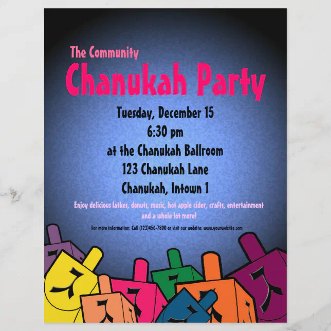 Chanukah Party Flyer | Zazzle
