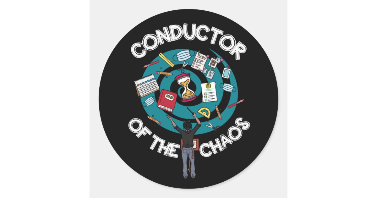 Chaos Conductor Sticker - Black | Zazzle