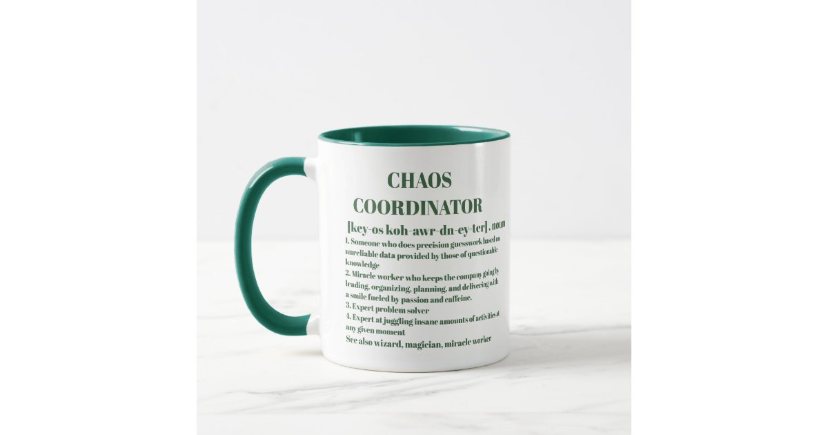 Chaos Coordinator Definition Photo Office Coworker Mug | Zazzle